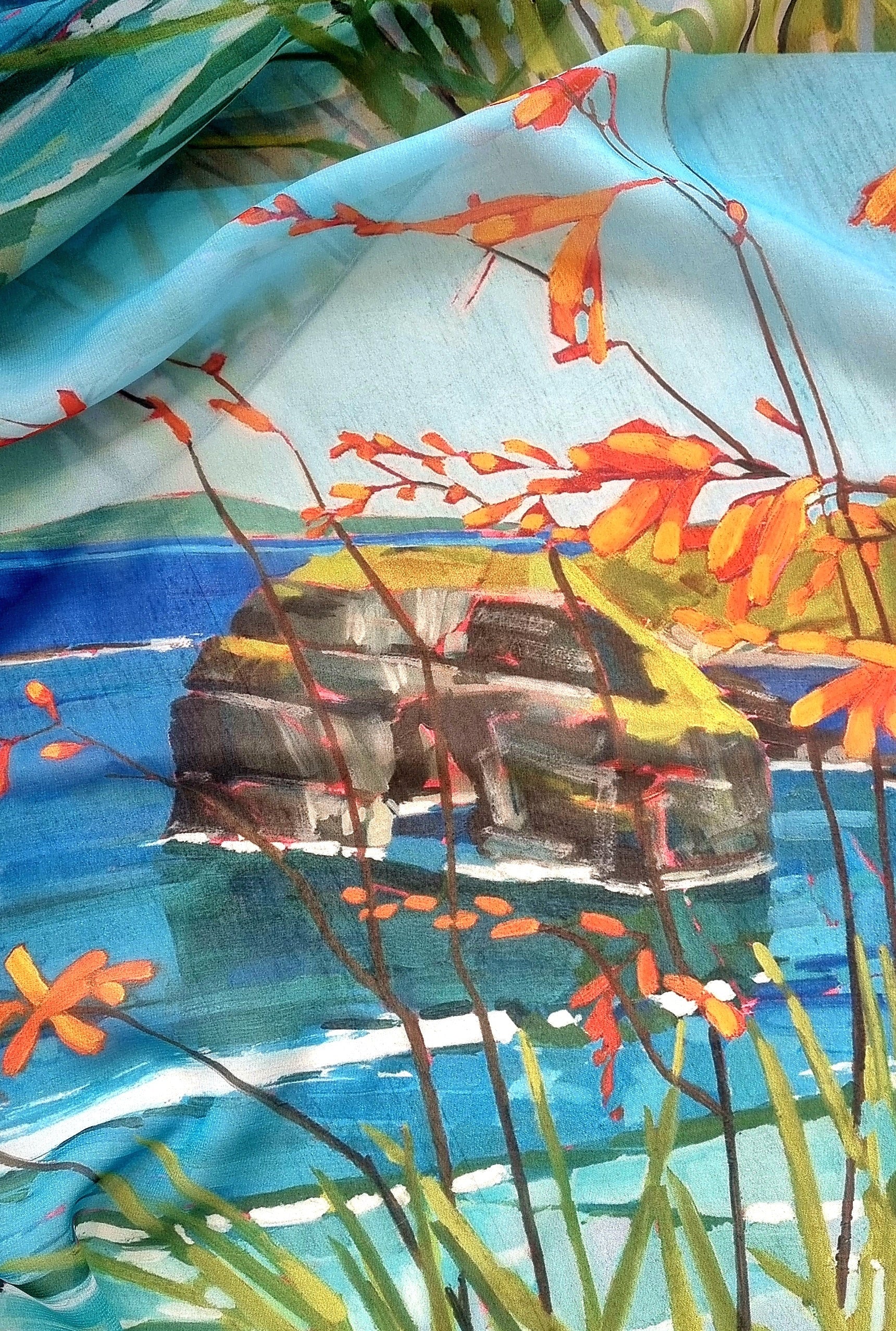 Ballybunion Chiffon Scarf – Olive Stack Gallery